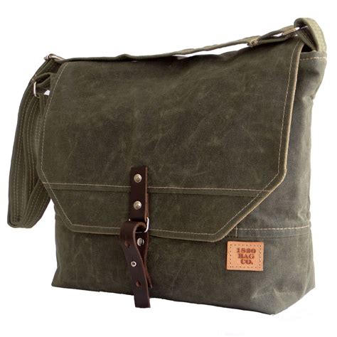 Waxed Canvas Mens Field Bag Bolsas Masculinas Bolsas Sacos