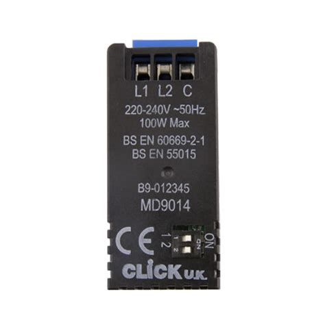Click Minigrid Md9014 100w Dual Mode Dimmer Module Push Onoff