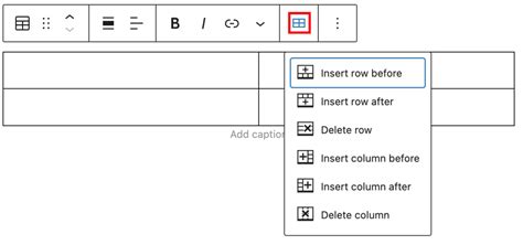Table Block Documentation WordPress Org