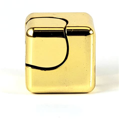 Qubi Fidget Cube Spinner Gold Lightweight And Pocket Size Fidget