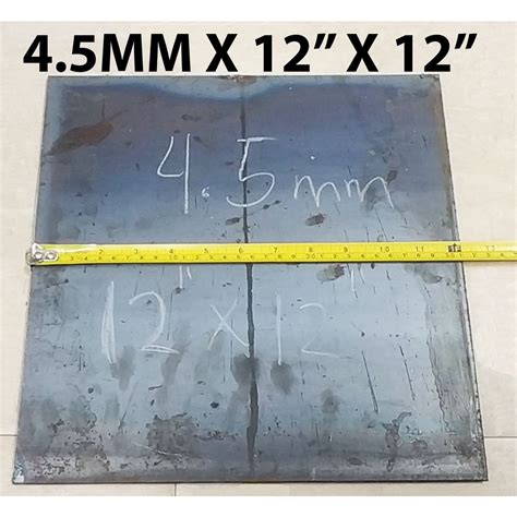 Ms Base Plate 45mm X 12 X 12 Mild Steel Bakal 45mm X 12 X 12