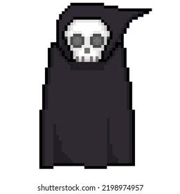 Grim Reaper 8 Bit Pixel Art Stock Vector Royalty Free 2439744313 Shutterstock