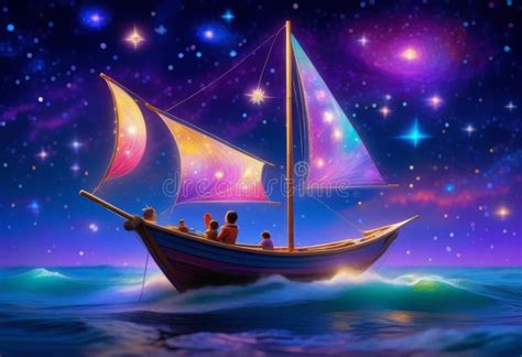 A Whimsical Journey Through A Fantastical Cartoon World Stock