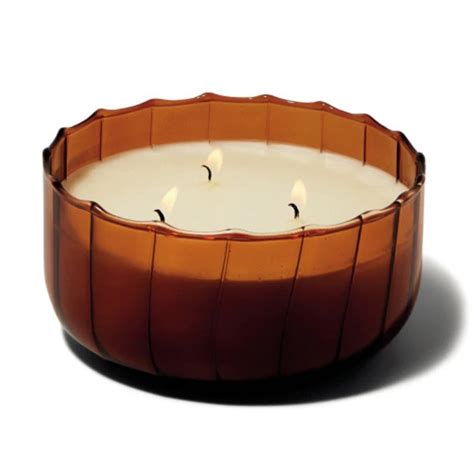 Paddywax Ripple Glass Candle Tobacco Patchouli 12oz Bungalow Trading Co