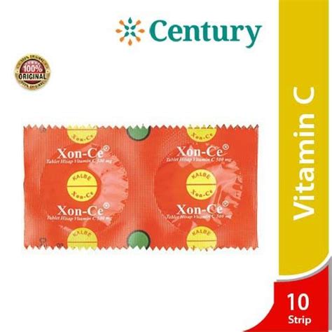 1 Strip Xon Ce Vitamin C Tablet Hisap Rasa Jeruk 20 Tablet Vitamin