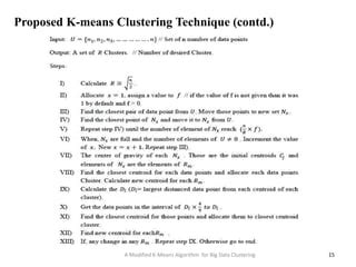 A Modified K Means Algorithm For Big Data Clustering Pptx