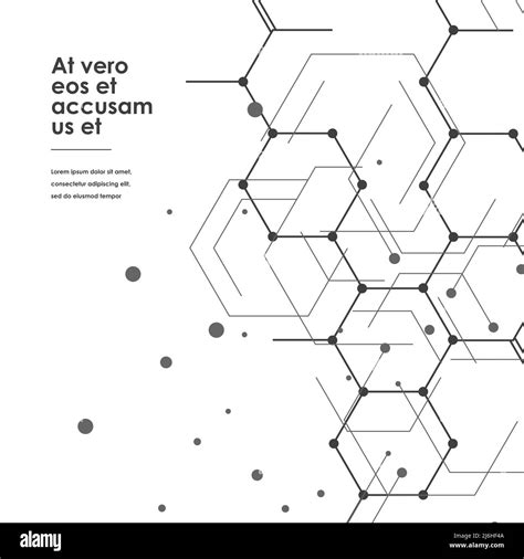 Hexagons Connect Abstract Background Geometric Science And Technology Motion Design Vector