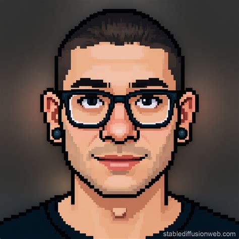 Pixel Art Portrait Of A Slutty Anthropomorphic Fox In Full Frontal