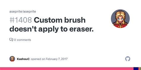 Custom Brush Doesnt Apply To Eraser · Issue 1408 · Asepriteaseprite · Github