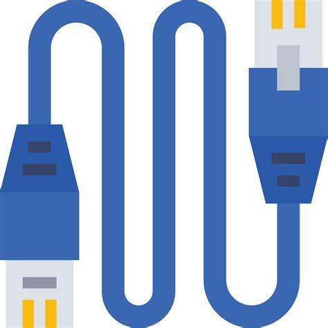 Lan Cable Connect Computer Accessory Flat Icon 14353103 Vector Art At Vecteezy