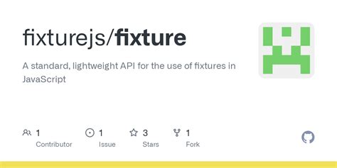 github fixturejs fixture a standard lightweight api for the use of