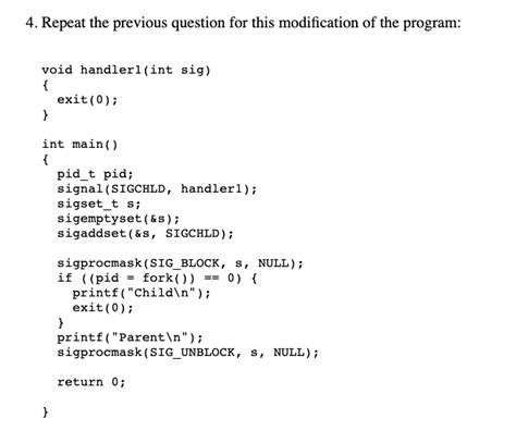 Solved 4 Repeat The Previous Question For This Modification