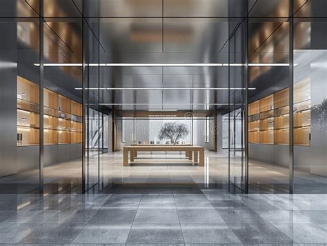 Central Fixture In Room With Composite Material Table Stock Image Image Of Room Decor 308663103