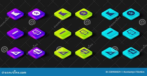 Set Triangular Ruler Computer Monitor With Graph Chart Pencil Certificate Template Square