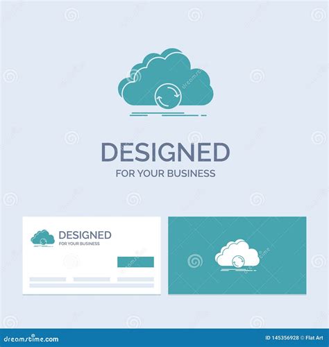 Cloud Syncing Sync Data Synchronization Business Logo Glyph Icon