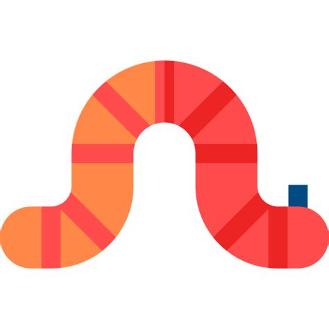 Worm Basic Straight Flat Icon