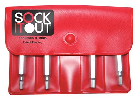 Sock It Out Socket Screw Extractor 4 Pieces Screw Extractor Set