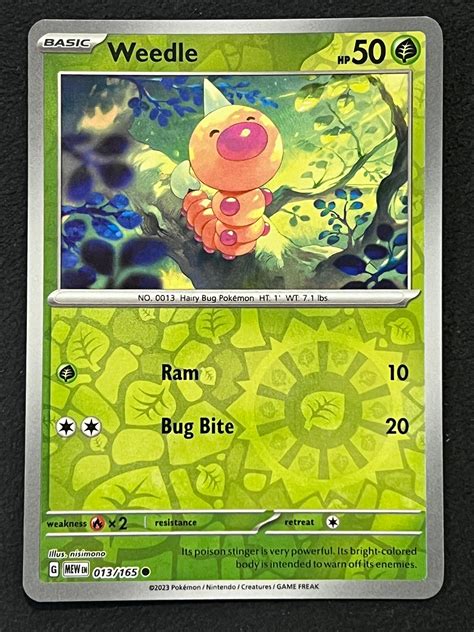 013165 Weedle Pokémon 151 Common Reverse Jarvvos