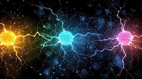 Abstract Neural Connections Vibrant Energy In Orange Blue And Purple Stock Video Video Of