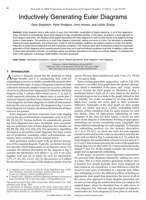 Pdf Inductively Generating Euler Diagrams