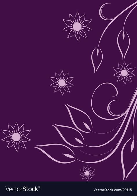 Floral Outline Royalty Free Vector Image Vectorstock