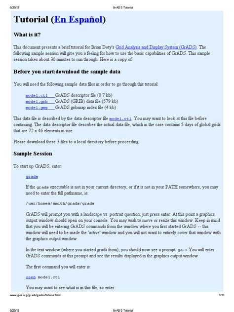grads tutorial pdf command line interface computer file