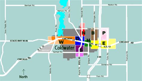 Coldwater Michigan Map Of Eight City Regions