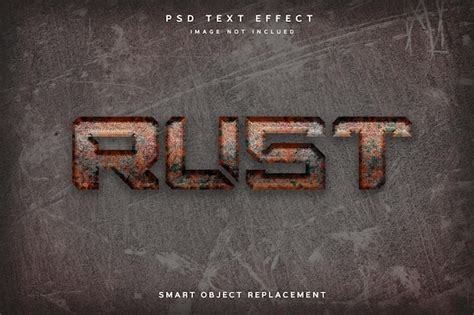 Premium Psd 3d Rust Text Effect Template Psd