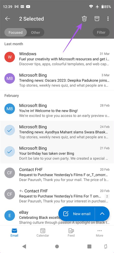 how to delete multiple emails in outlook on mobile and web guiding tech