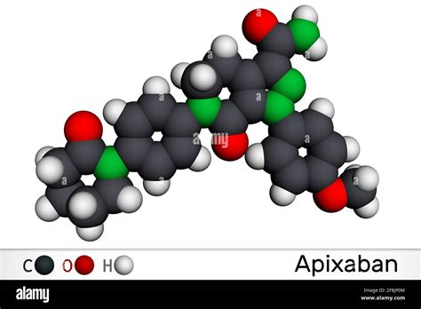 Apixaban Molecule It Is Pyrazolopyridine Anticoagulant And Direct