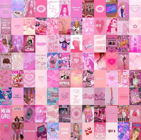 100 Pcs Y2k 2000s Aesthetic Wall Collage Kit Early 2000s Inspired Yk2