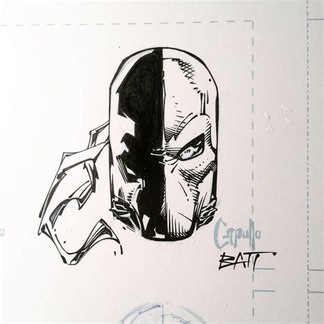 Deathstroke Head Drawing