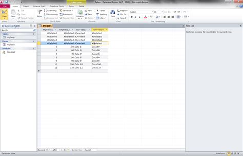 Deleted Text In Tables VBA Access VBA And VB Net Tutorials Education And Programming Services