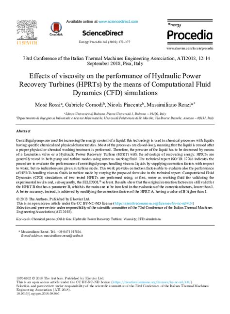 Pdf Effects Of Viscosity On The Performance Of Hydraulic Power