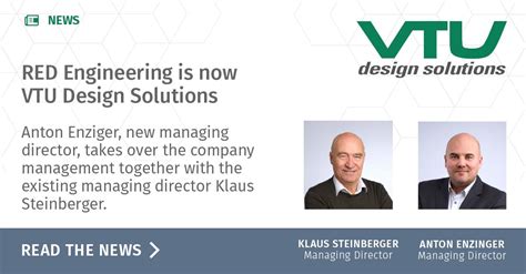 The Vtu Group Renames Its Subsidiary Red Engineering Into Vtu Design