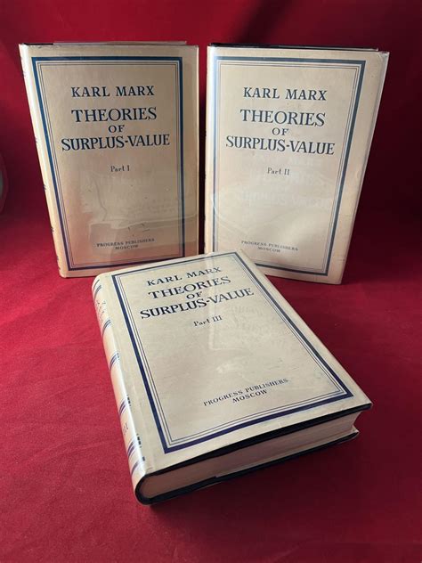 Theories Of Surplus Value Complete Three Volumes By Politics Marx Karl Very Good Hardcover