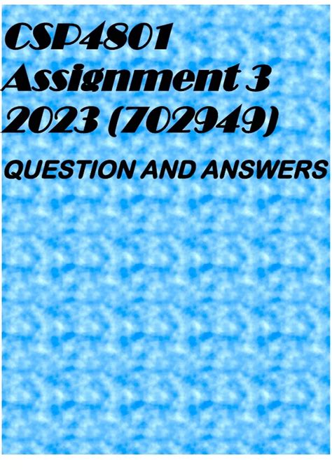 Csp4801 Assignment 3 2023 702949 Bed Curriculum Studies And Psychology Of Education Csp4801 Assignment 3 2023 702949 Bed Curriculum Studies And Psychology Of Education