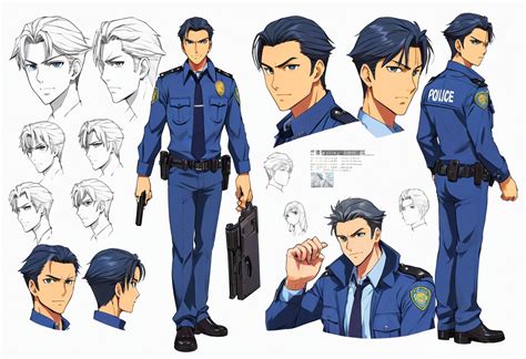 Anime Detective Character Design Stable Diffusion Online