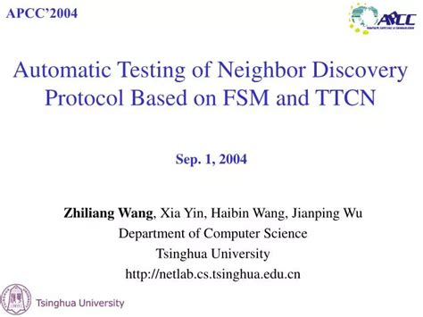 ppt automatic testing of neighbor discovery protocol based on fsm and