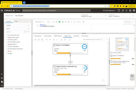 Getting Plans For Your Queries In Oracle SQL Developer Web