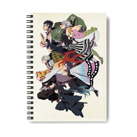 100Pgs Demon Slayer Notebook Anime Notebook Journal Buku Nota Blank Line Dot Grid