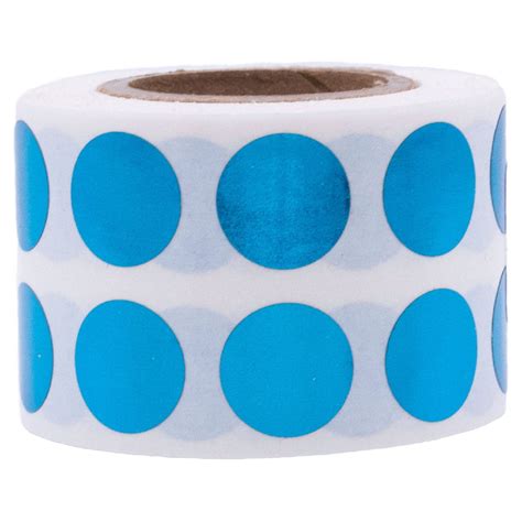 12 Metallic Blue Dot Stickers 1000roll