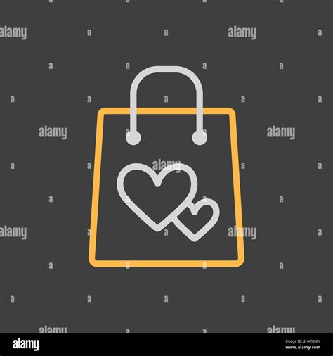 Gist Bag With Heart Vector Icon Graph Symbol For Retail Web Site And