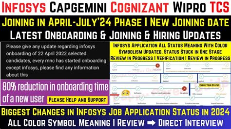 Infosys Capgemini Cognizant Wipro TCS Next Phase Hiring Joining