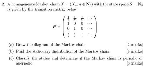 solved homogeneons markov chain 4 1 €no with the state space s