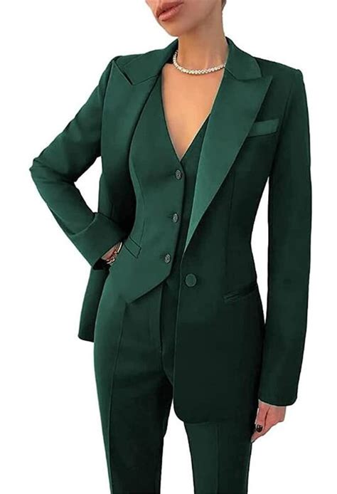 Women Green Suit For Women Three Piece Suit Top Womens Etsy