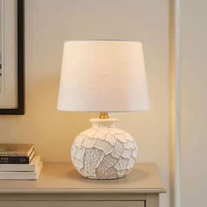 Kawoti 167 In Cream Textured Ceramic Table Lamp With Beige Linen