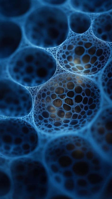 A Detailed Close Up Of A Blue Molecular Structure Highlighting Its Intricate Components And