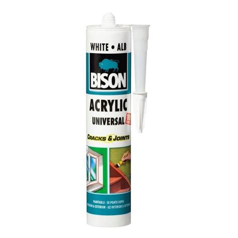 Bison Silicon Acrilic Alb 300 Ml Matemmanro