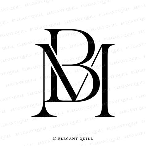 Married Couple Monogram Bm Initials Logo Initials Logo Couples